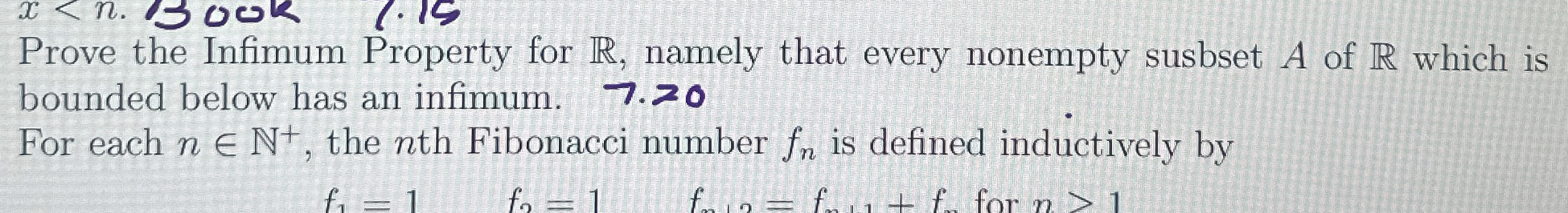 Solved Prove the Infimum Property for R, ﻿namely that every | Chegg.com