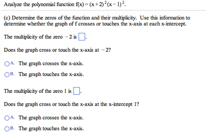 Solved Analyze the polynomial function f(x)=(x + 2)2(x-1)2. | Chegg.com