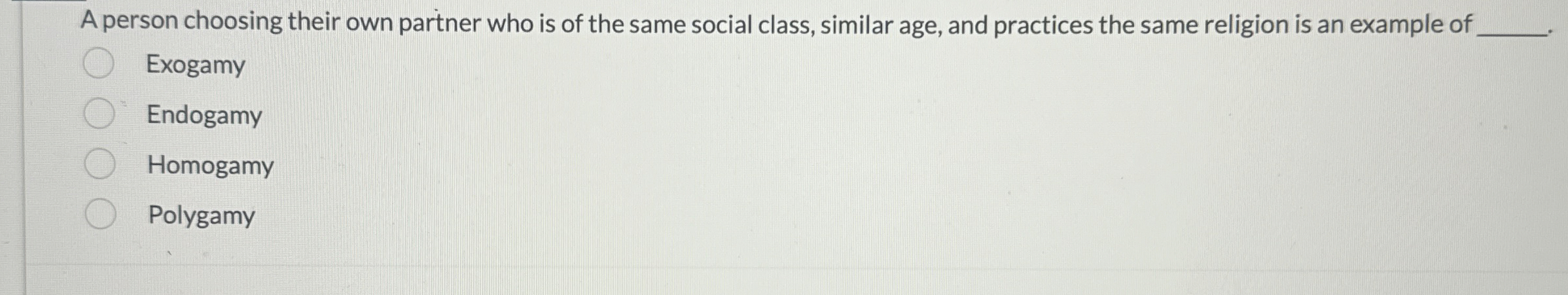 Solved A person choosing their own partner who is of the | Chegg.com