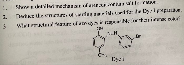 Solved 2. 3. Show a detailed mechanism of arenediazonium | Chegg.com
