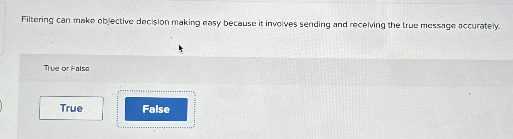 Solved Filtering can make objective decision making easy | Chegg.com