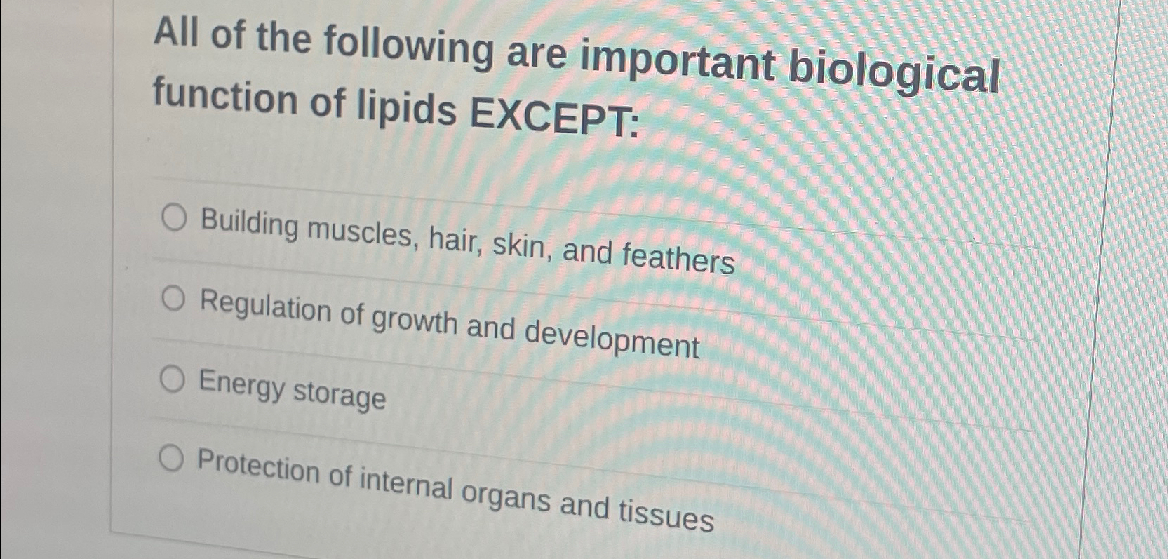 Solved All of the following are important biological | Chegg.com