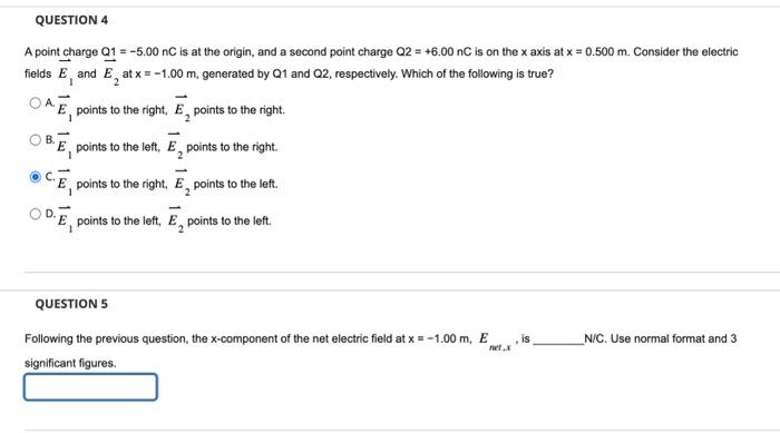 Solved A point charge Q1=−5.00nC is at the origin, and a | Chegg.com