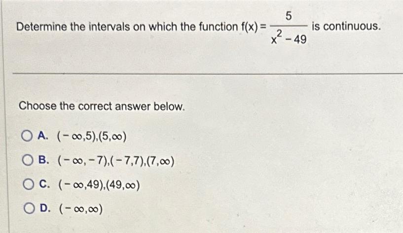 Solved Determine the intervals on which the function | Chegg.com