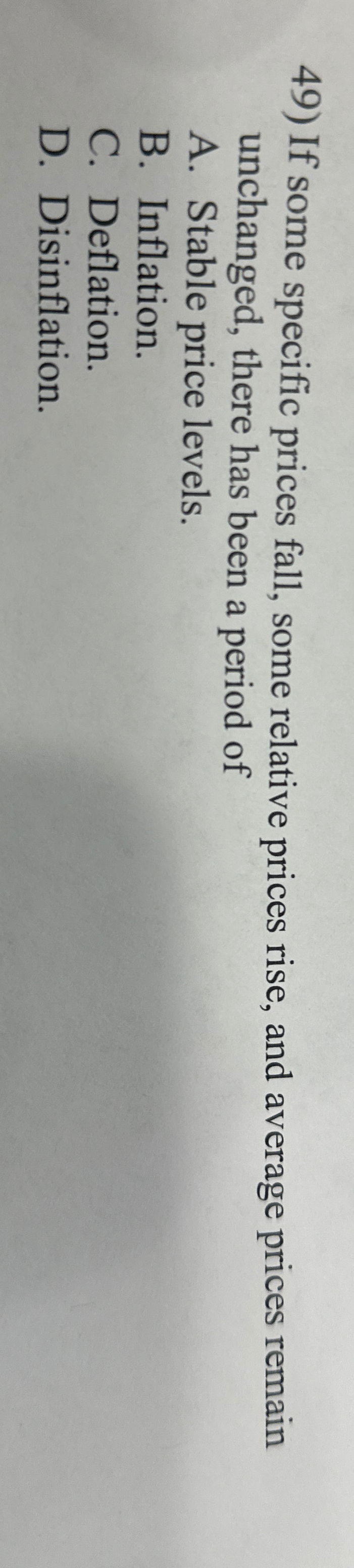 Solved If some specific prices fall, some relative prices | Chegg.com