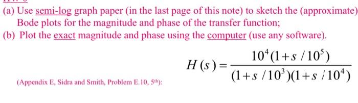 Solved (a) Use semi-log graph paper (in the last page of | Chegg.com