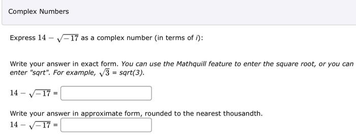 Solved Operations on Complex NumbersOperations on Complex | Chegg.com