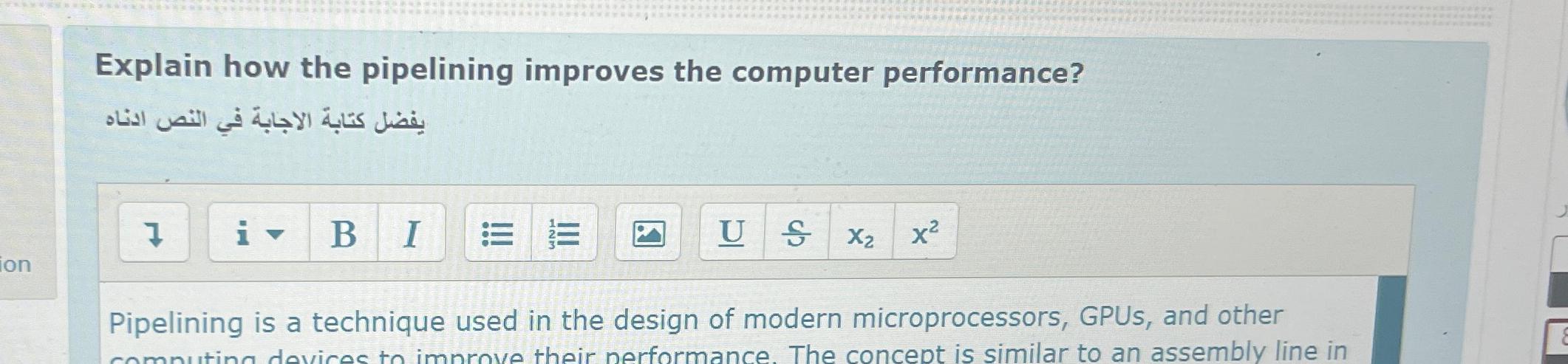 Solved Explain how the pipelining improves the computer | Chegg.com