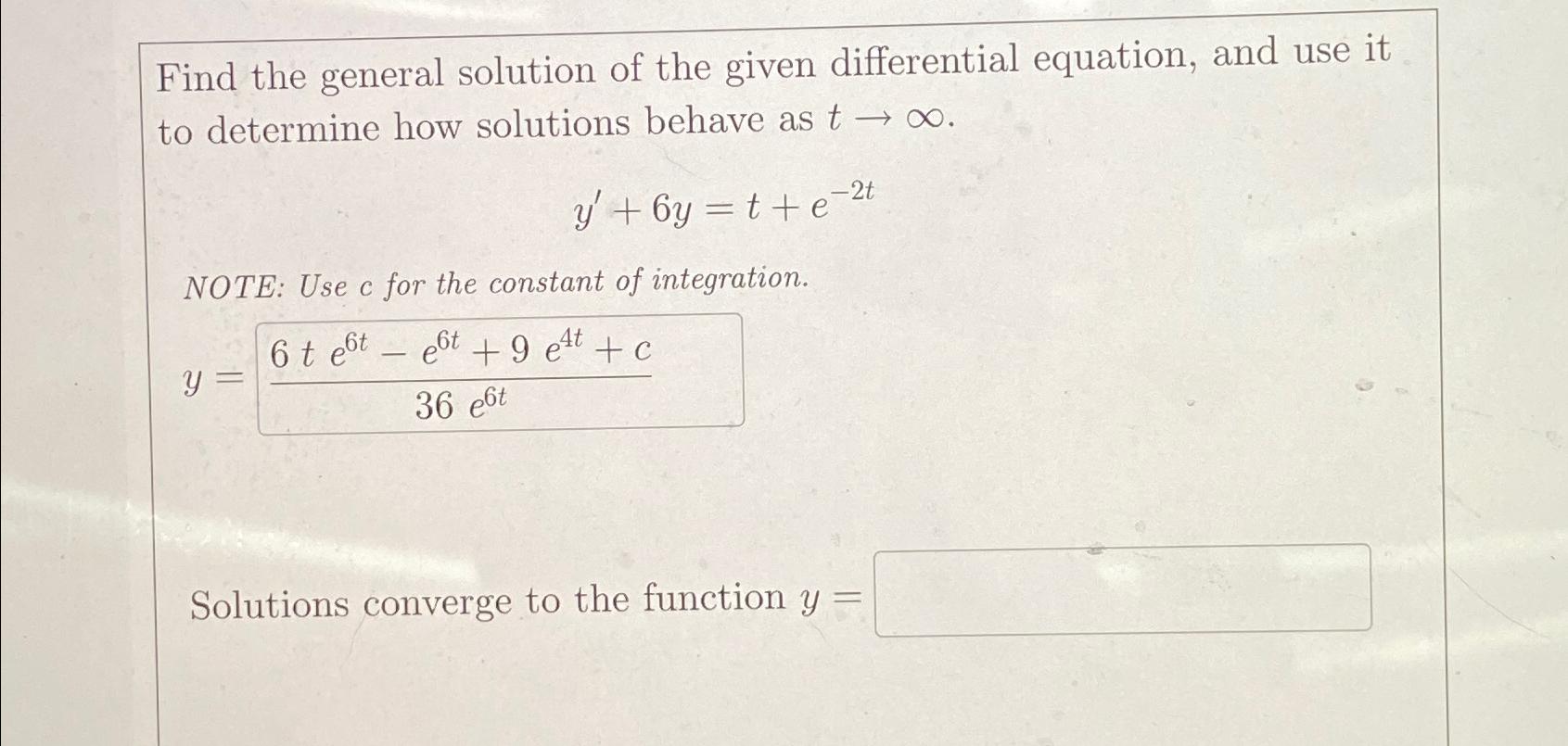 Solved Find the general solution of the given differential | Chegg.com