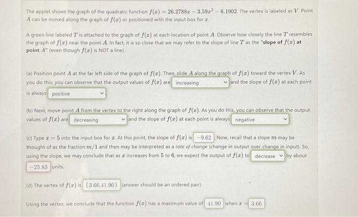Solved So, using the slope, we may conclude that as x | Chegg.com