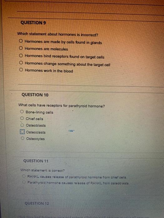 Solved QUESTIONS Which statement about hormones is | Chegg.com