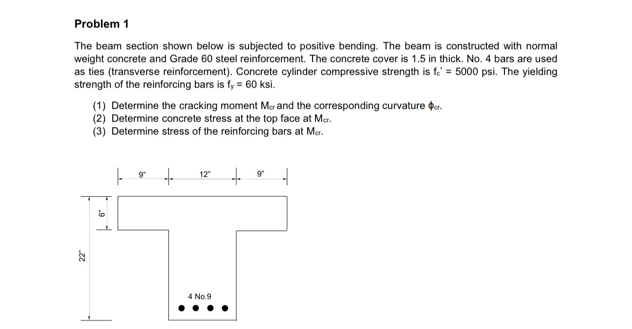Solved Problem 1The beam section shown below is subjected to | Chegg.com