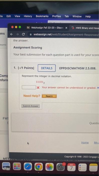 Solved Convert the following integers from binary to decimal | Chegg.com