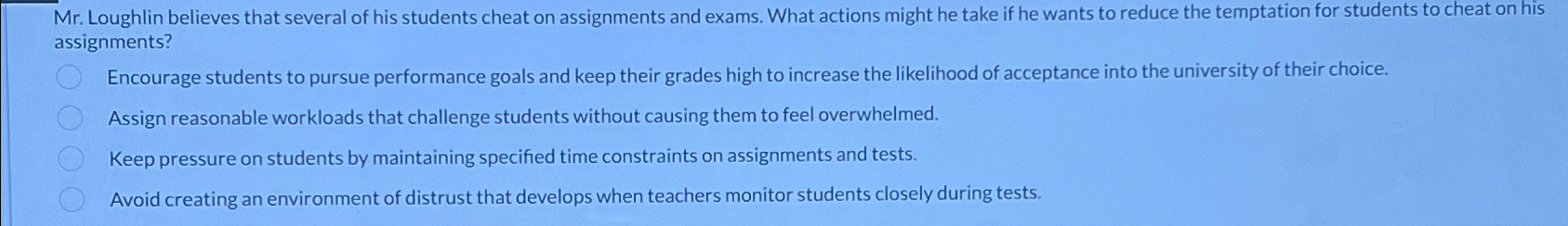 Solved Mr. ﻿Loughlin believes that several of his students | Chegg.com