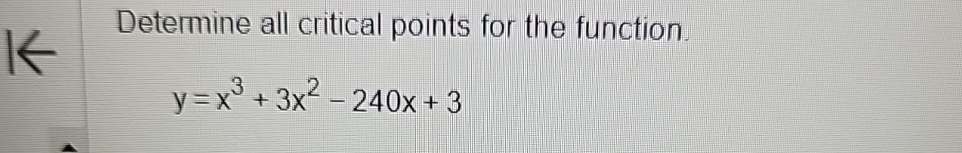 Solved Determine all critical points for the | Chegg.com