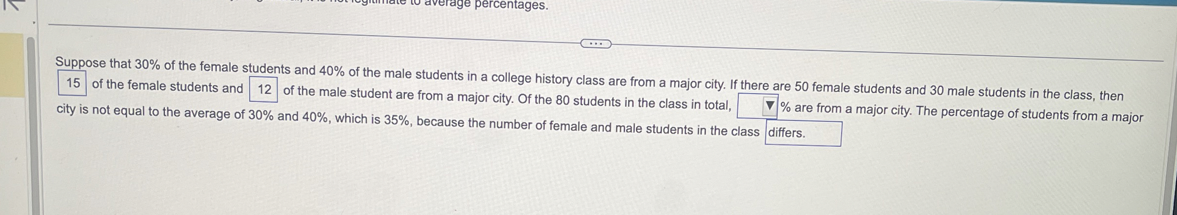 Solved Suppose that 30% ﻿of the female students and 40% ﻿of | Chegg.com