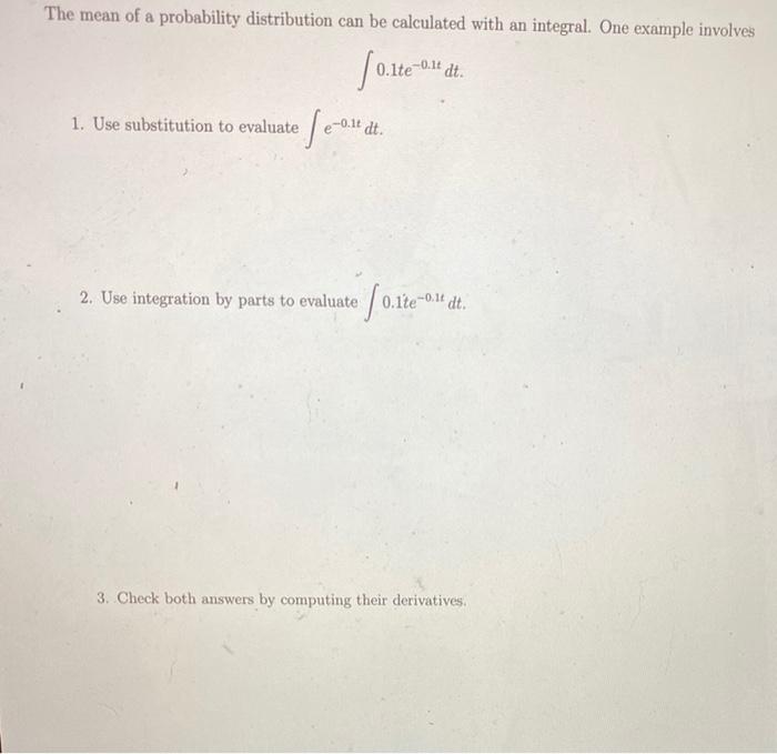 Solved The mean of a probability distribution can be | Chegg.com