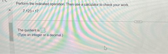 Solved Perform the indicated operation. Then use a | Chegg.com
