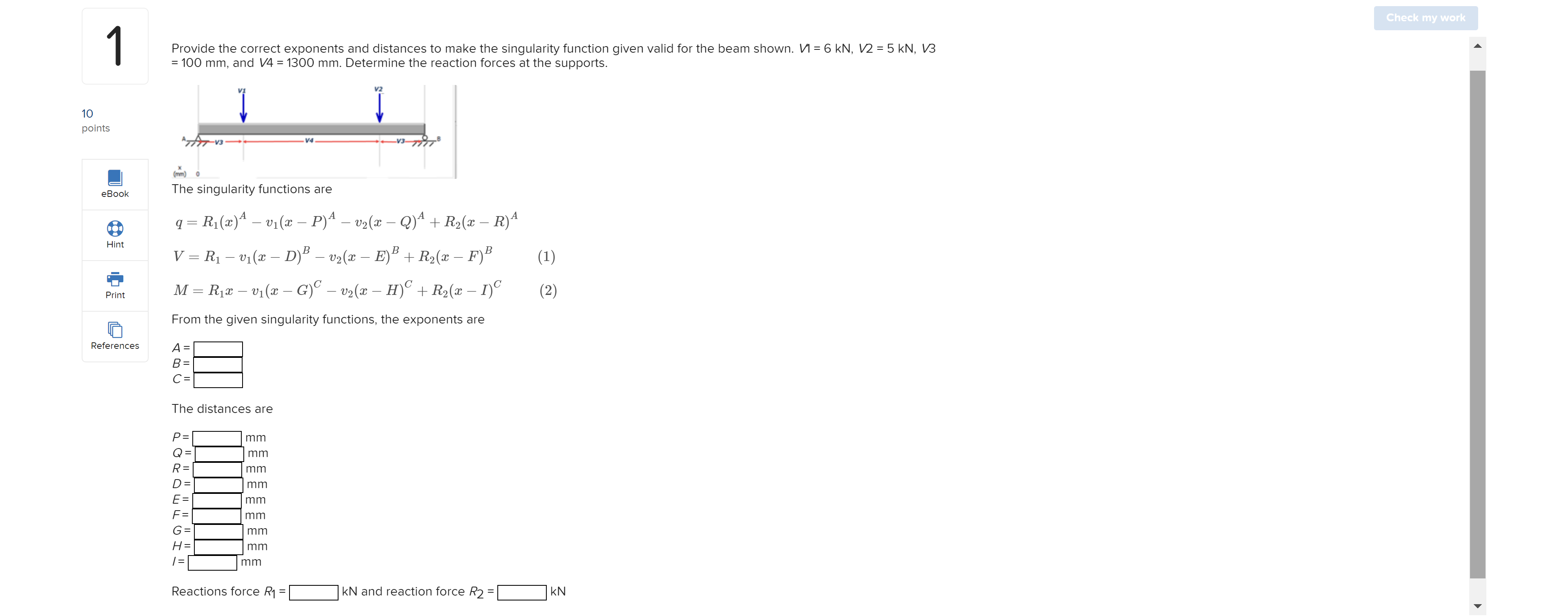 Solved 1 ﻿Provide the correct exponents and distances to | Chegg.com