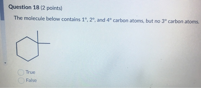 Solved Question 18 (2 points) The molecule below contains | Chegg.com