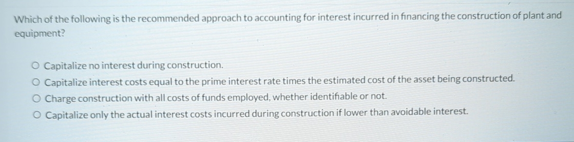 Solved Which of the following is the recommended approach to | Chegg.com