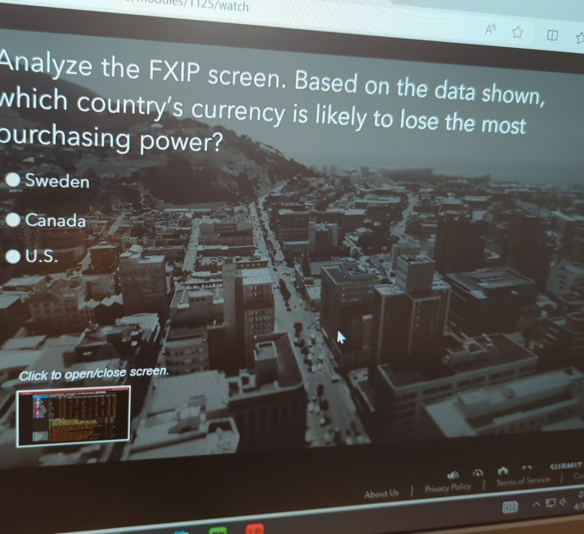 Solved Analyze the FXIP screen. Based on the data shown, | Chegg.com