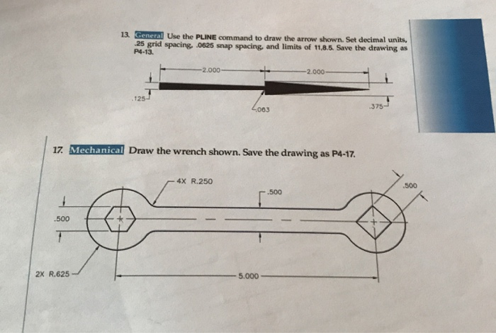 Solved how to do this drawings using AutoCAD step by step | Chegg.com