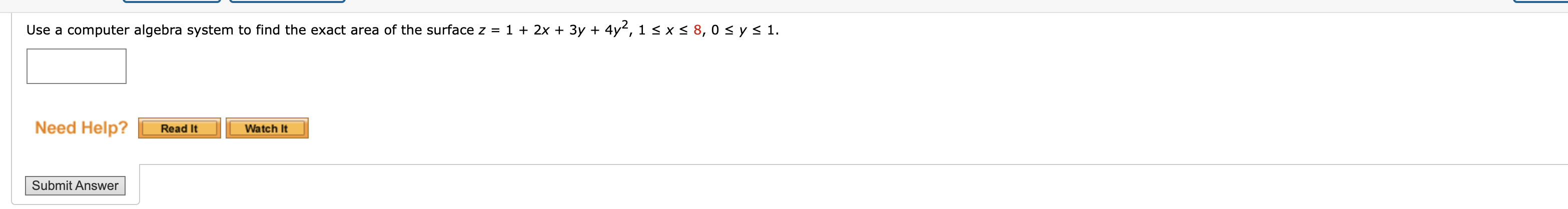 Solved Use a computer algebra system to find the exact area | Chegg.com