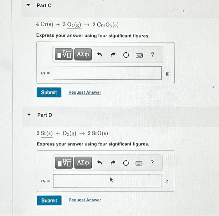 Solved 2 K( s)+Cl2( g)→2KCl(s) Express your answer using | Chegg.com