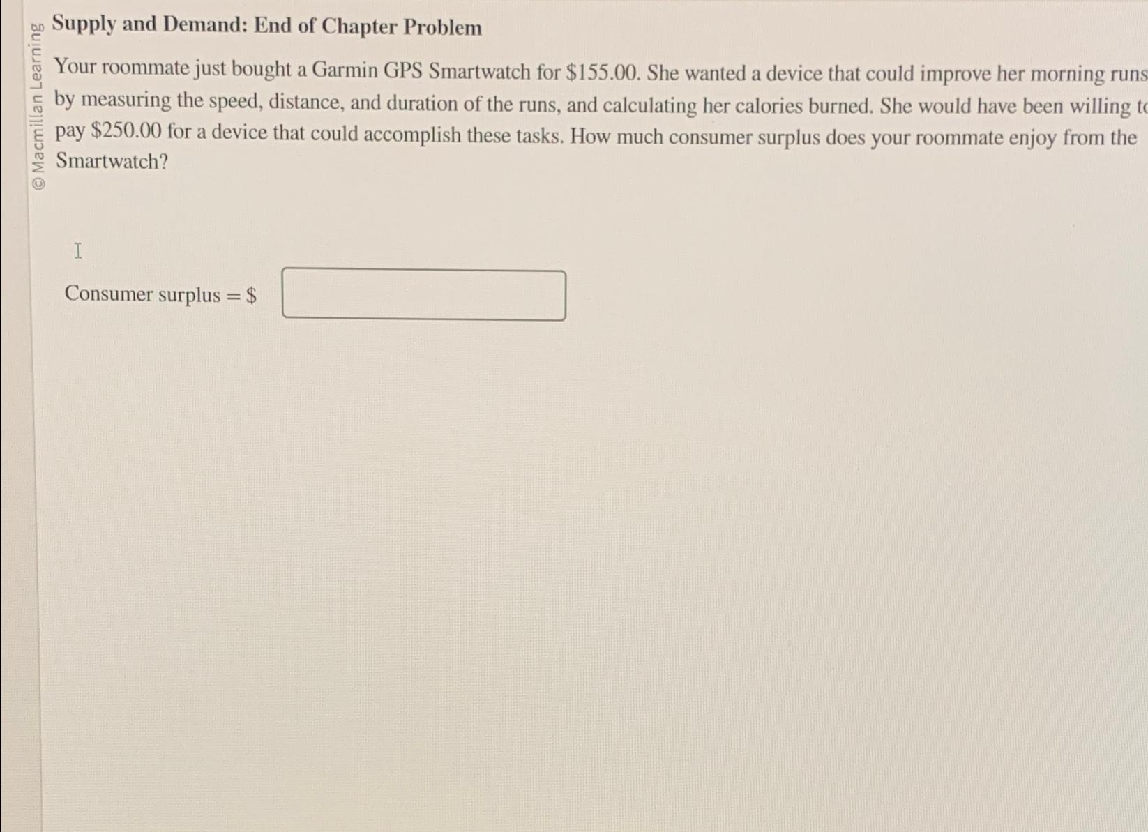 Solved Supply and Demand: End of Chapter ProblemYour | Chegg.com