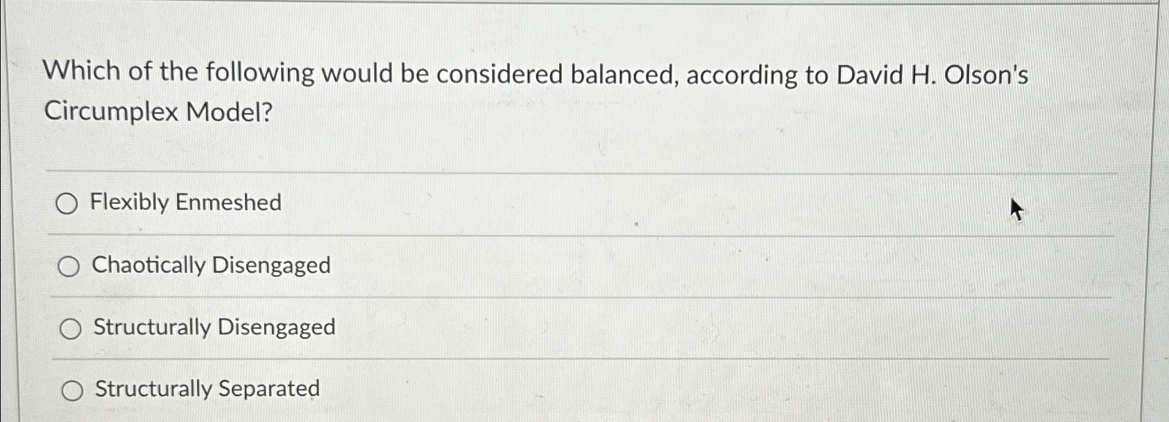 Solved Which of the following would be considered balanced, | Chegg.com