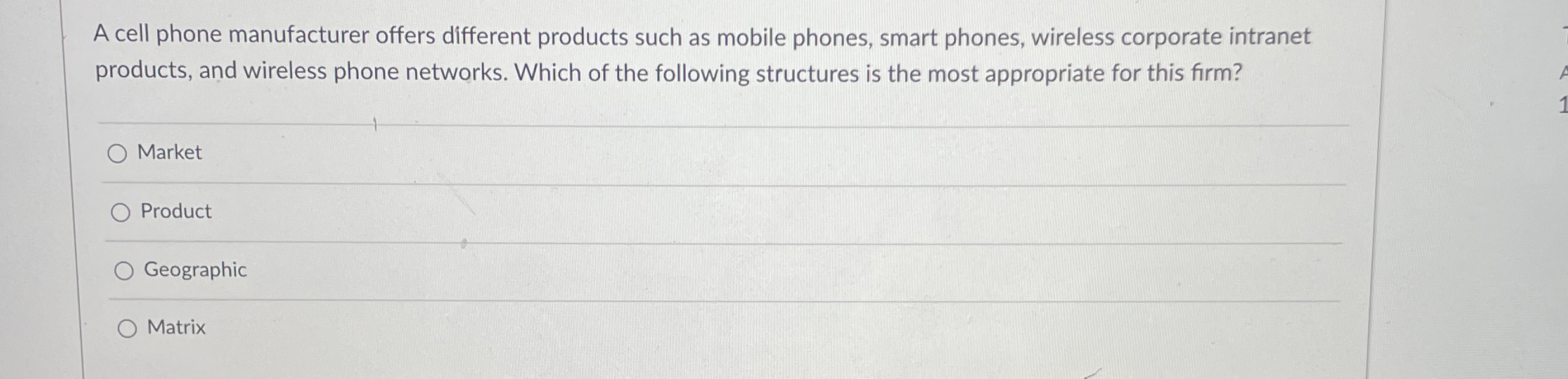 Solved A cell phone manufacturer offers different products | Chegg.com