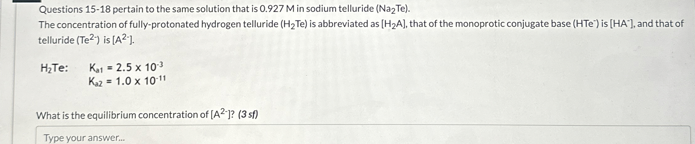 Solved Questions 15-18 ﻿pertain to the same solution that is | Chegg.com