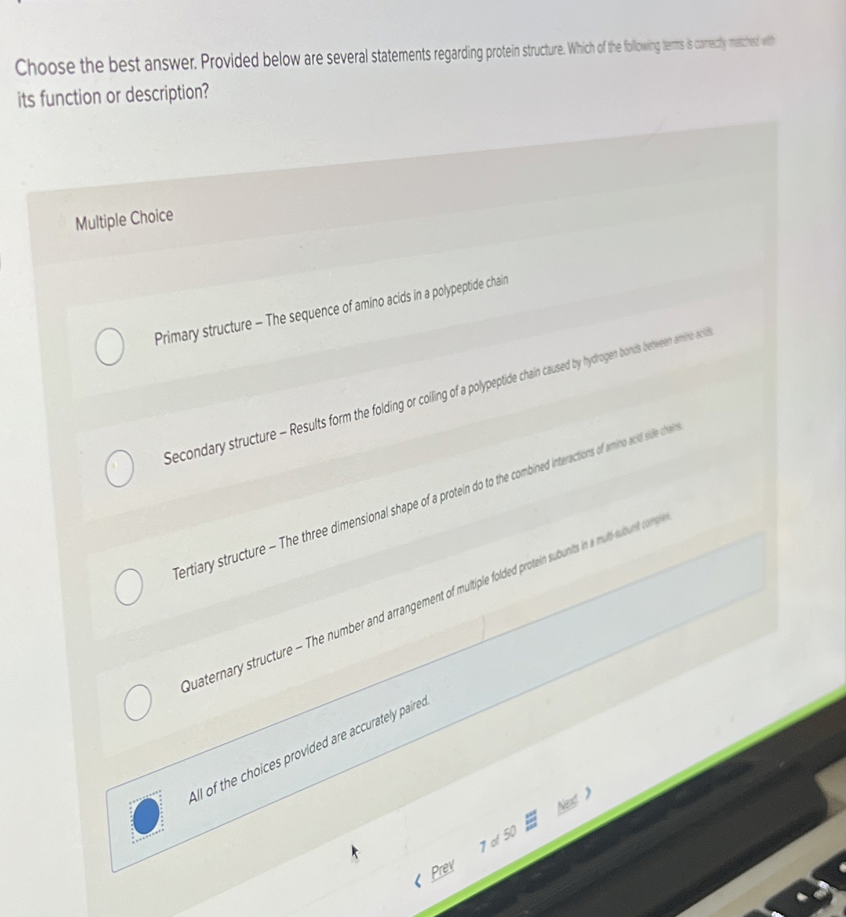 Solved its function or description?Multiple ChoicePrimary | Chegg.com