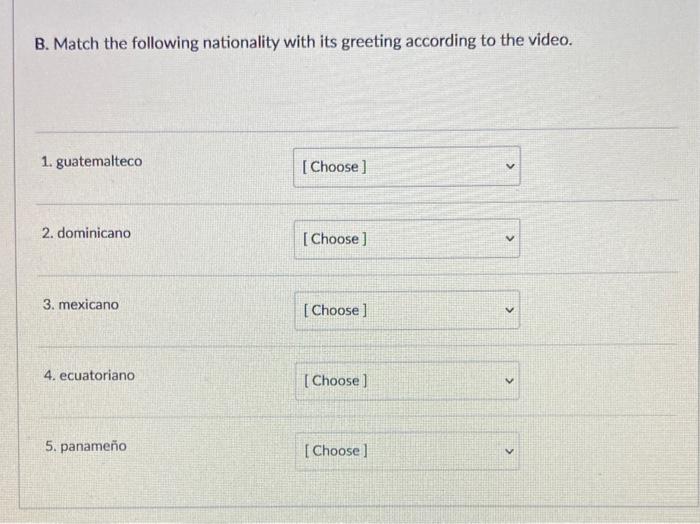 A. Complete the sentences by choosing the greeting | Chegg.com