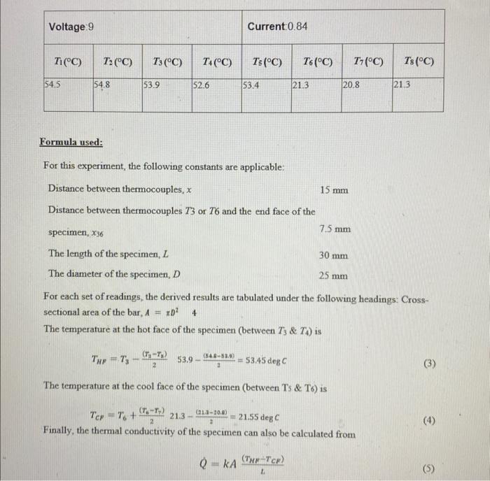 Solved For each set of readings, the derived results are | Chegg.com