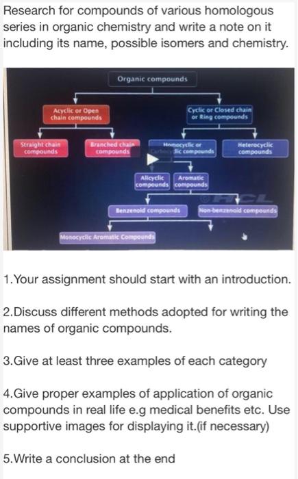Solved Research for compounds of various homologous series | Chegg.com