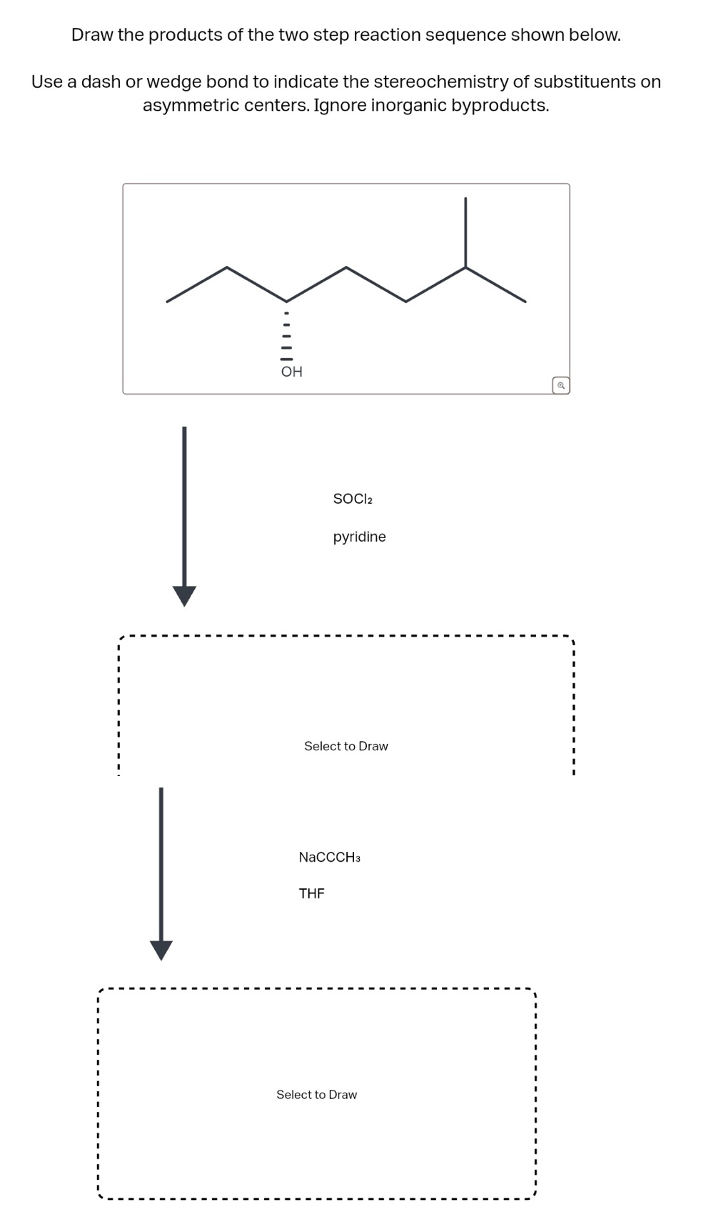 Solved Draw the products of the two step reaction sequence | Chegg.com