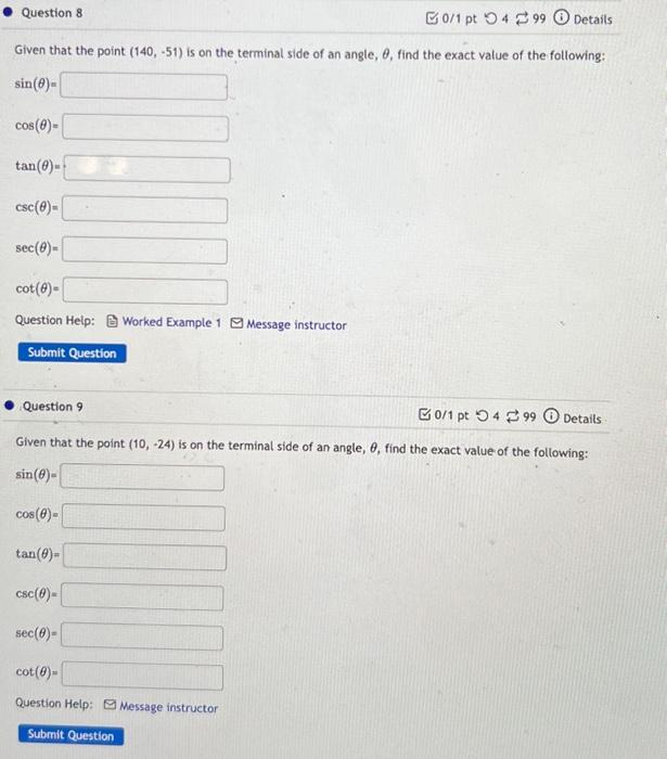 Number 8 and 9, Please. | Chegg.com