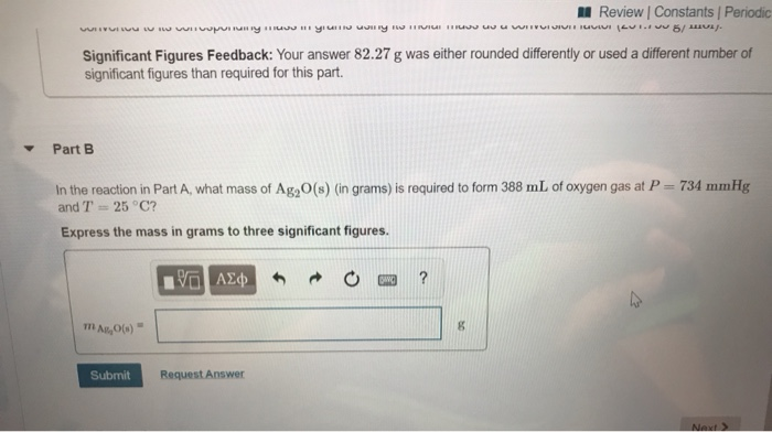 Solved A Review Constants Part A In The Reaction Shown