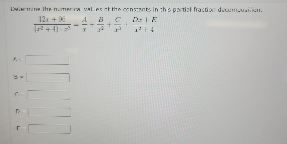 Solved Determine the numerical values of the constants in | Chegg.com