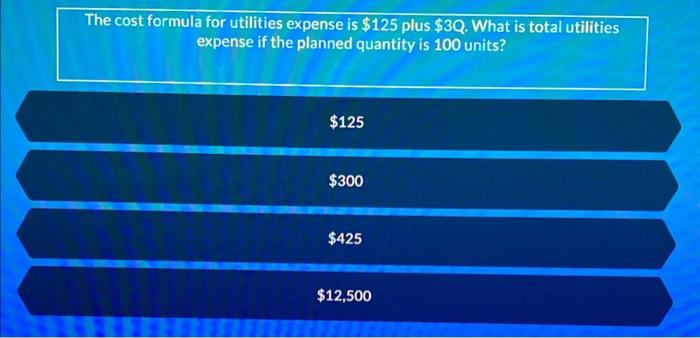 Solved The quantity used for a planning budget is the actual | Chegg.com