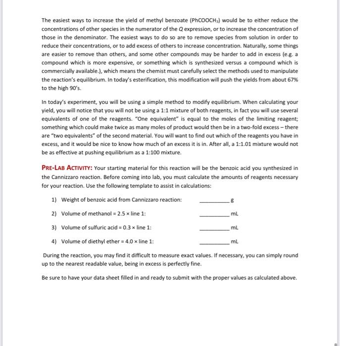 ORGANIC CHEMISTRY PRE-LAB AND DATA REPORT SYNTHESIS | Chegg.com