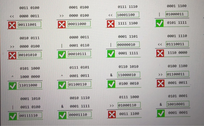 Solved 0011 0100 0001 1100 0001 0100 0000 0100 X 00011000 | Chegg.com