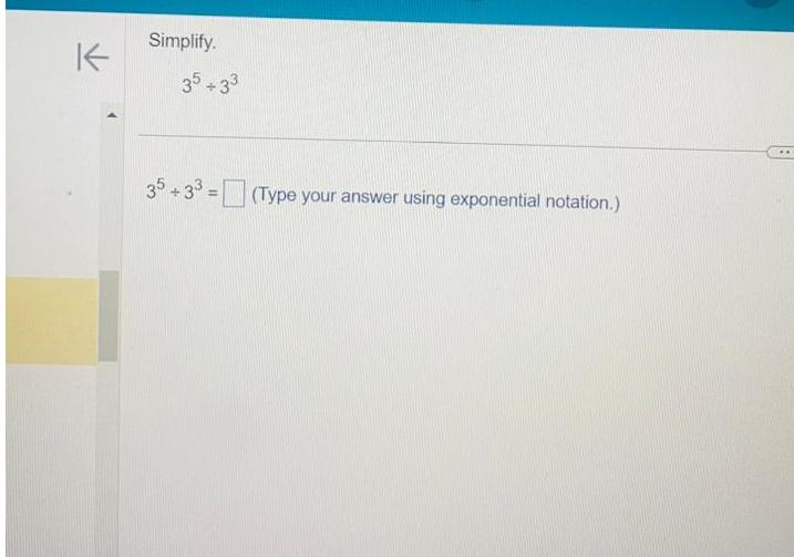 Solved Simplify.35÷3335÷33=(Type your answer using | Chegg.com
