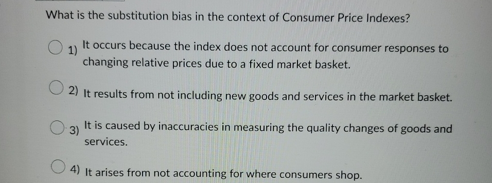 Solved What is the substitution bias in the context of | Chegg.com
