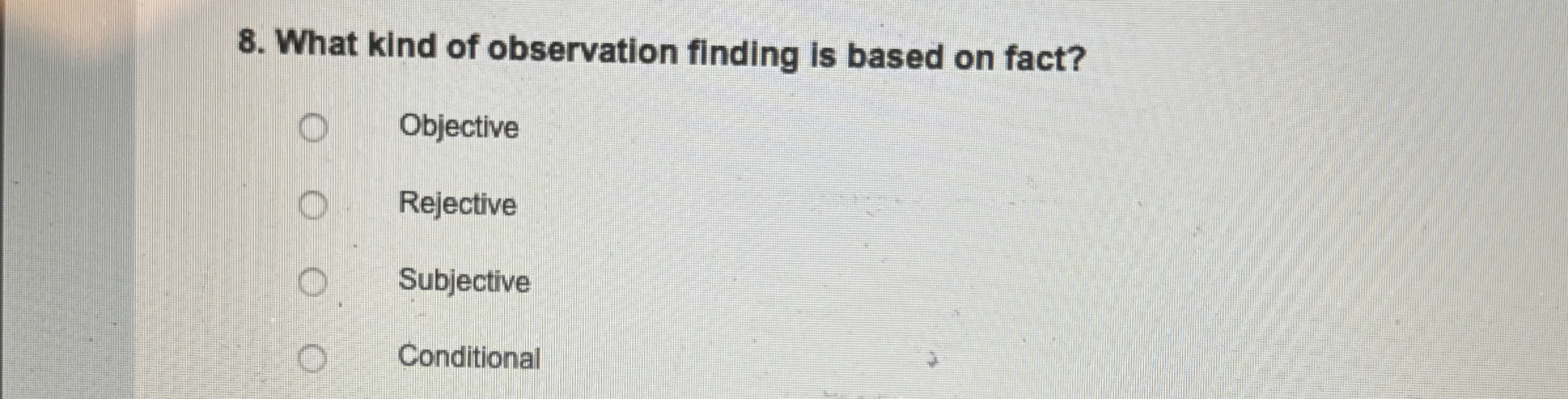 Solved What kind of observation finding is based on | Chegg.com