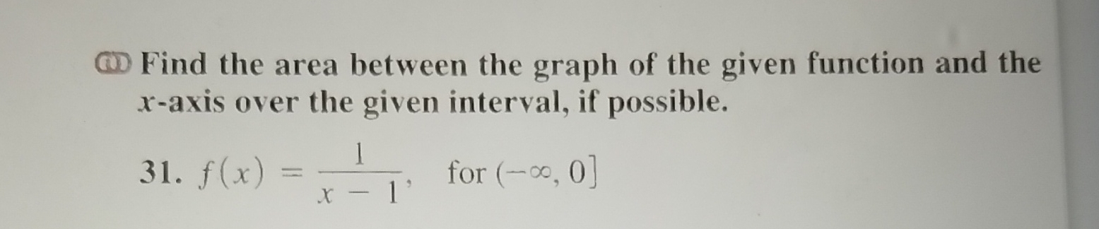Solved (i) ﻿Find the area between the graph of the given | Chegg.com