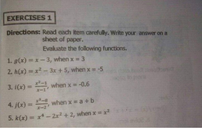 Solved EXERCISES 1 Directions: Read each item carefully. | Chegg.com