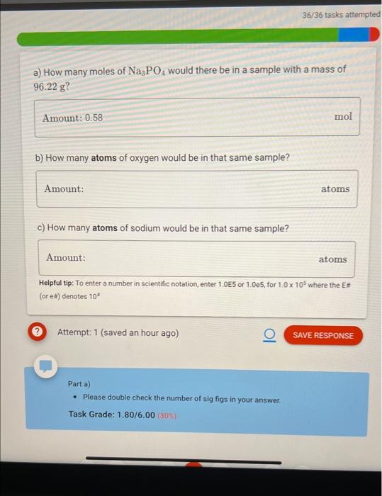 Solved a) How many moles of Na3PO4 would there be in a | Chegg.com